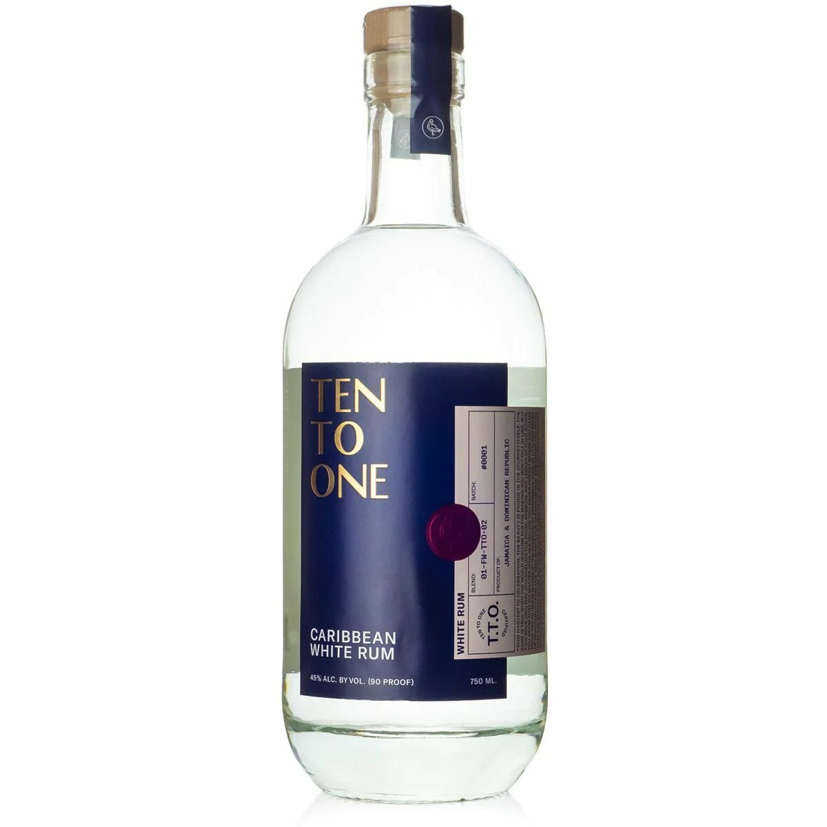 Ten to One Caribbean White Rum – Bottles2Gift